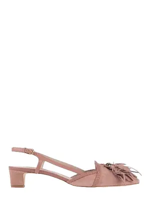 TOD'S Slingback Pumps With Tassels Pink