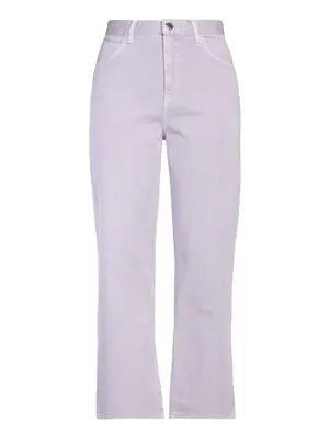 Pinko PINKO High-Waisted Straight Leg Gabardine Pants Purple