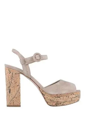 LE SILLA Sandals In Leather - Beige