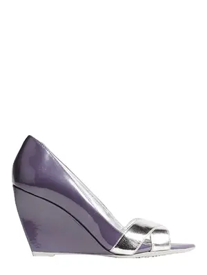 Hogan Open-toe Wedge Pumps - Purple