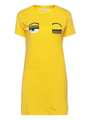 CHIARA FERRAGNI CHIARA FERRAGNI Mini T-Shirt Dress Yellow