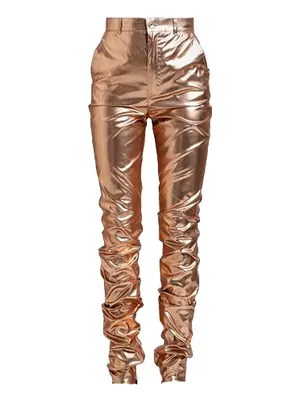 Dolce & Gabbana Bootcut Metallic Pants Orange