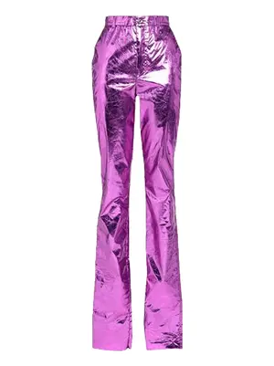 Dolce & Gabbana Bootcut Metallic Pants Pink