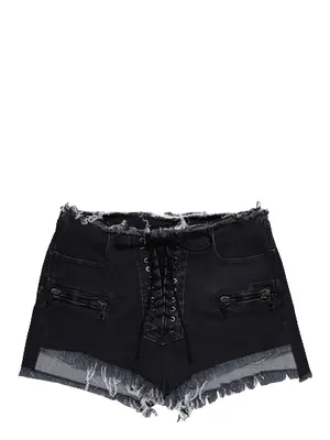 BEN TAVERNITI™ UNRAVEL PROJECT Denim Hot Pants - Black