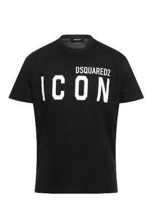 Dsquared2 Icon Man T-shirt Fuchsia Size Xl Cotton Black
