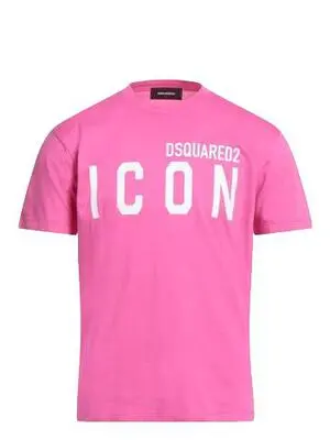 Dsquared2 Icon Man T-shirt Fuchsia Size Xl Cotton Pink