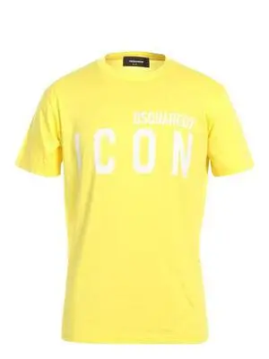 Dsquared2 Icon Man T-shirt Fuchsia Size Xl Cotton Yellow