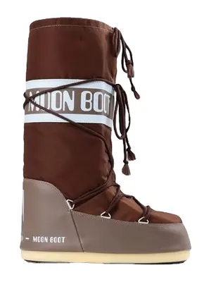 Moon Boot Nylon Boots With Brand Logo Brown