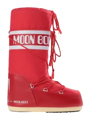 Moon Boot Nylon Boots With Brand Logo Red