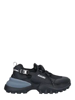 RUCOLINE Light Leather And Textile Sneakers Black