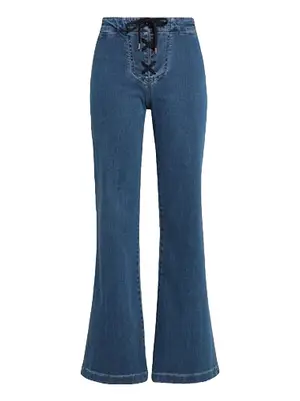 See By Chloé Flared Jeans With Tie Fastening - Blue