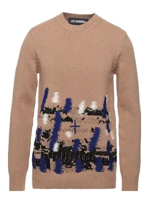 LES HOMMES Sweater In Virgin Wool Beige