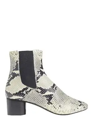 Isabel Marant ISABEL MARANT Calfskin Chelsea Ankle Boots White