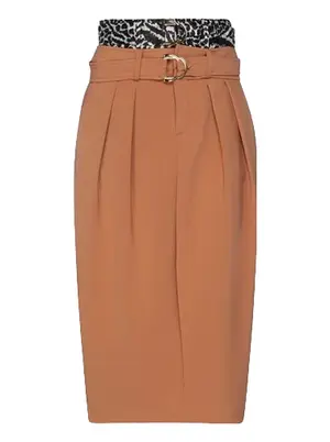 MANILA GRACE MANILA GRACE Midi Pencil Skirt Beige