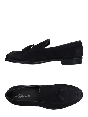 DOUCAL'S DOUCAL'S Khaki Leather Loafers Dark Blue