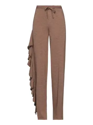 CIRCUS HOTEL Straight-Leg Virgin Wool Pants Brown