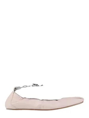 VIC MATIE Leather Ballet Flats Light Pink