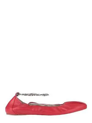 VIC MATIE Leather Ballet Flats Red