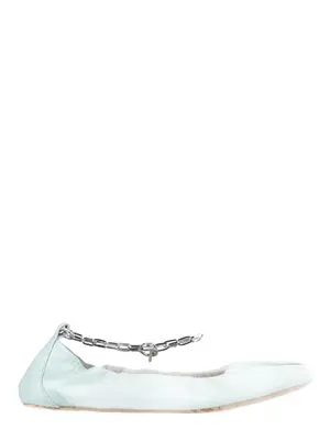 VIC MATIE Leather Ballet Flats Sky Blue