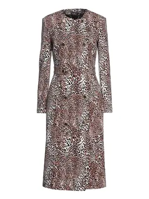 Elisabetta Franchi Double-breasted Leopard-print Coat - Beige