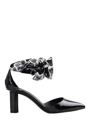 FERRAGAMO Pumps In Leather And Textile Fibers - Black
