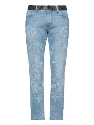 Dolce & Gabbana Straight-leg Jeans With Logo - Blue