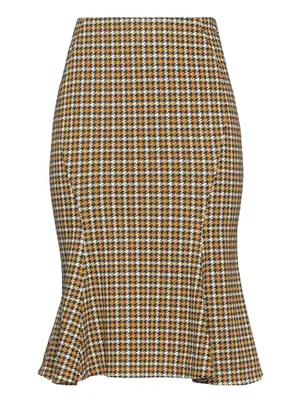 Marni Houndstooth Midi Skirt - Yellow