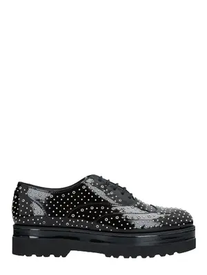 Hogan Leather Lace-up Shoes - Black
