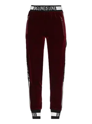 Dolce & Gabbana Tapered Velvet Pants - Red