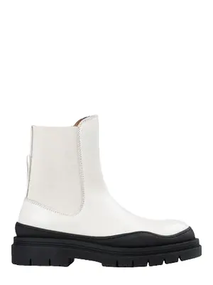 See By Chloé Leather Ankle Boots - White