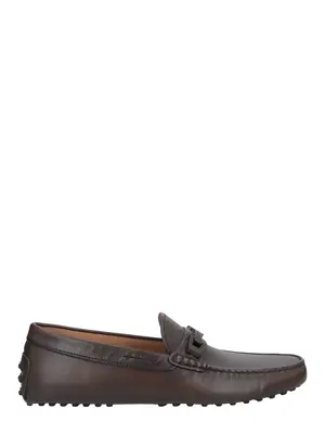 TOD'S Loafers In Leather Dark Brown