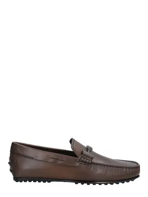 TOD'S Leather Driving Loafers - Beige