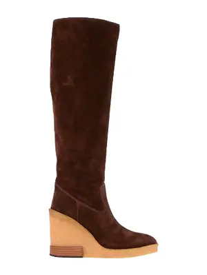 TOD'S Over-the-knee Wedge Boots - Brown