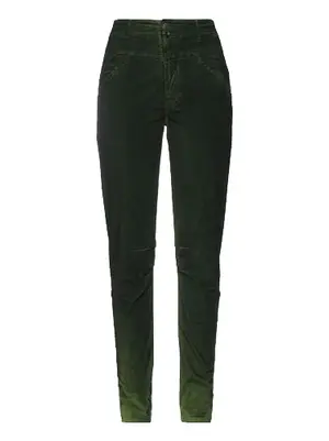 High Cotton Blend Velvet Skinny Pants - Green