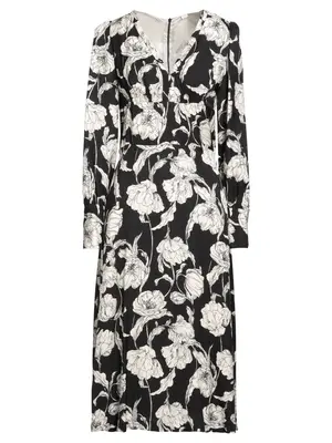 SEVENTY VENEZIA SEVENTY VENEZIA Midi Floral Dress Black