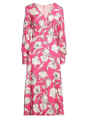 SEVENTY VENEZIA SEVENTY VENEZIA Midi Floral Dress Fuchsia