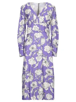 SEVENTY VENEZIA Midi Floral Dress - Purple