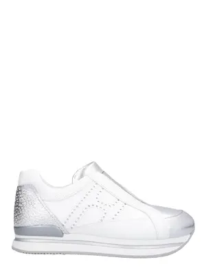Hogan Leather Slip-on Sneakers - Silver