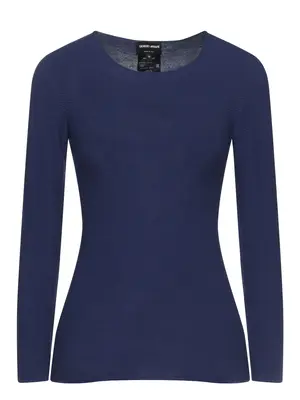 Giorgio Armani Light Viscose Blend Sweater Dark Blue