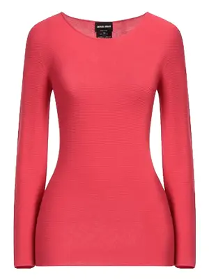 Giorgio Armani Light Viscose Blend Sweater Tomato Red