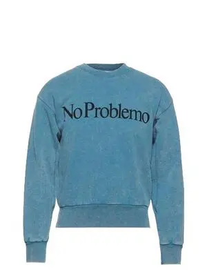 Aries Cotton Fleece Sweatshirt - Blue