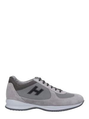 Hogan Sneakers Size Soft Leather, Textile Fibers - Grey