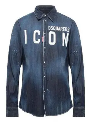 Dsquared2 Icon Denim Shirt Size Cotton, Elastane - Blue