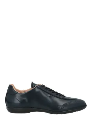 Santoni Soft Leather Sneakers Dark Blue
