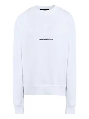 Karl Lagerfeld Organic Cotton Logo Sweatshirt - White