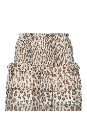 TWINSET TWINSET Leopard-Print Mini Skirt Beige