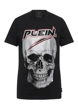 Philipp Plein Man T-shirt White Size S Cotton Black