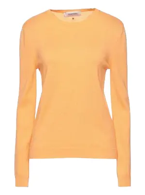 Valentino Garavani Cashmere Studded Sweater Orange