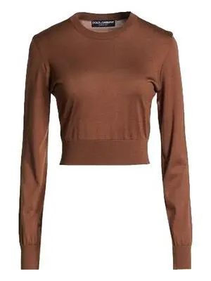 Dolce & Gabbana Knitted Silk Sweater - Dark Brown
