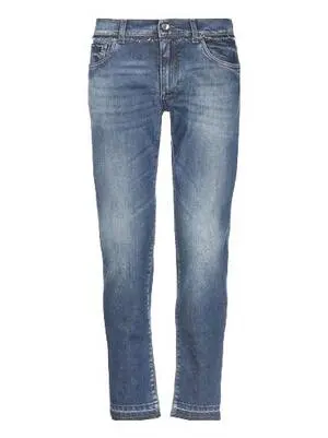 Dolce & Gabbana Cotton-blend Tapered Jeans - Blue